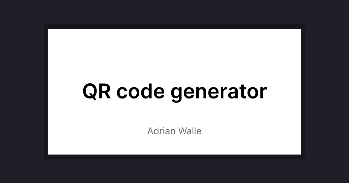 QR code generator